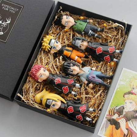 Anime Naruto Action Figure Toy Model Gift Box Uzumaki Naruto Uchiha ...