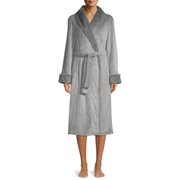 Secret Treasures Women's and Women's Plus Superminky Robe - Walmart.com