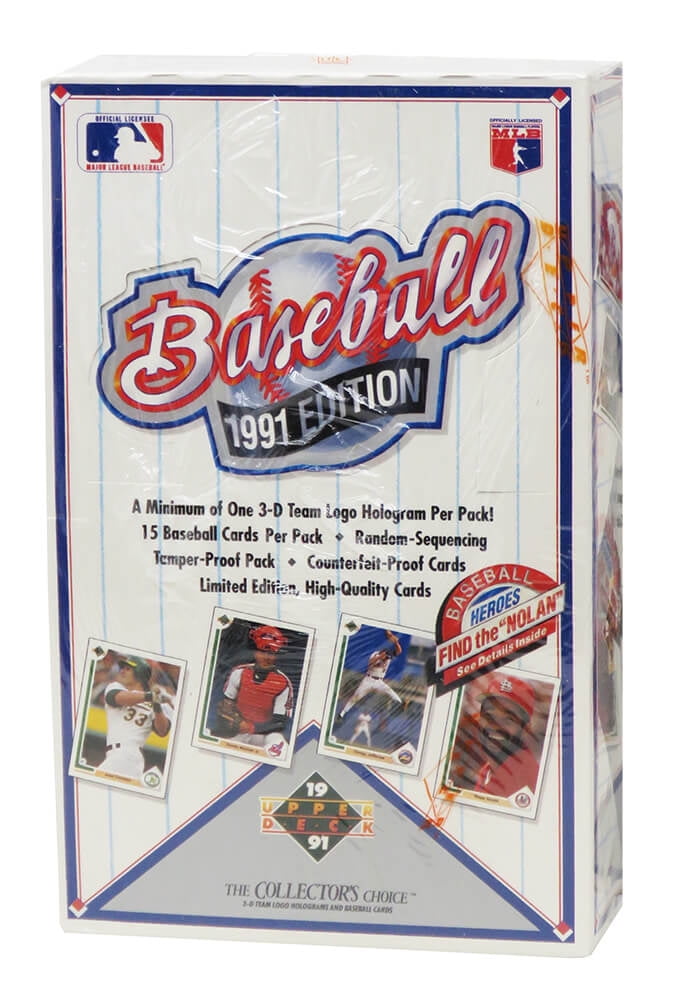 Upper Deck 1991 Baseball Cards Low # Series Factory Sealed Wax Box - 36 ...
