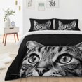 Civet Cat Bedding Duvet Cover Set Queen Size 4 Pieces, Modern Black ...