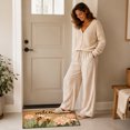 AOMXGD Floral Print Entryway Floor Mat, Dotted Anti-Slip Base Polyester ...