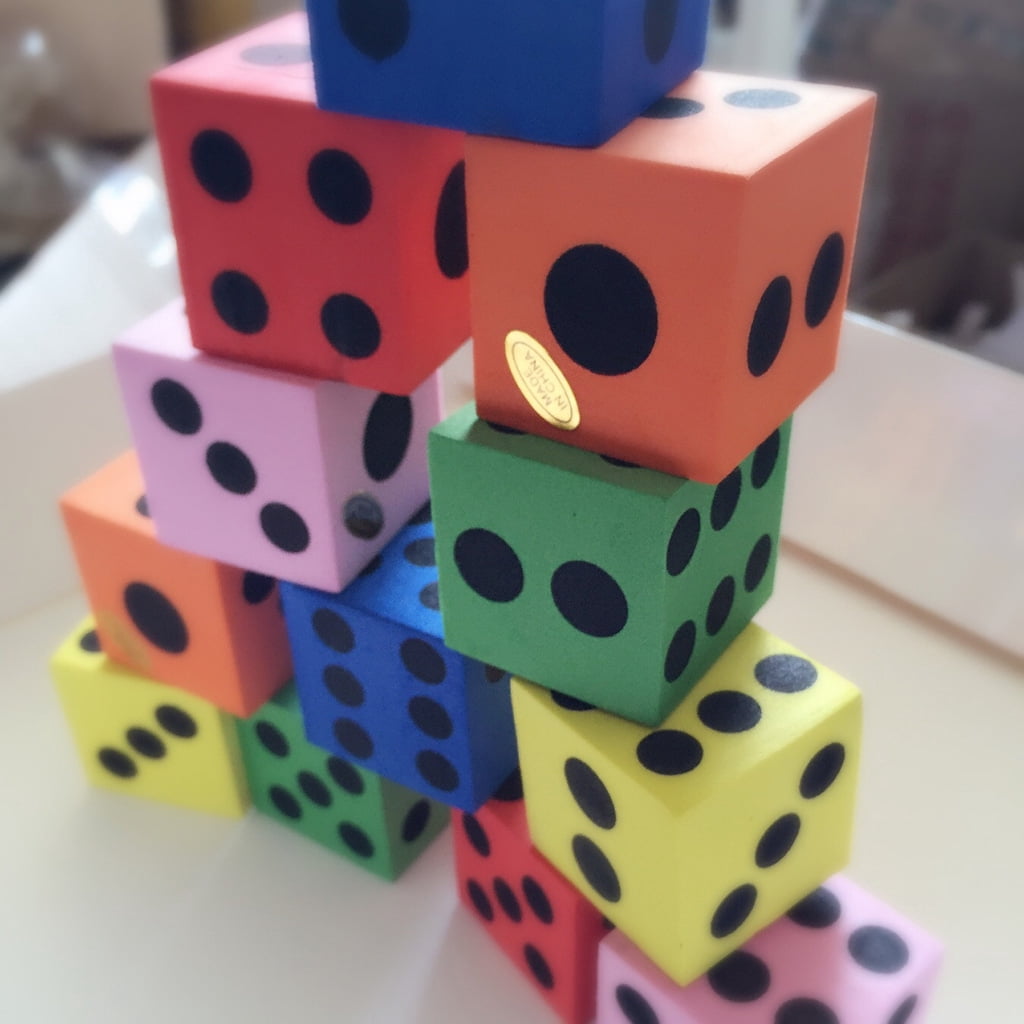 Large Game Dice Giant PU Sponge Dice - 8cm Big Square Block For Games ...
