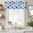 Curtain Valance for Windows, Summer Blue Seashell Kitchen Valances Rod ...