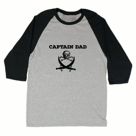 Crossed Swords Skull Graphic "Captain Dad" Cool Graphic Quote Men's ...