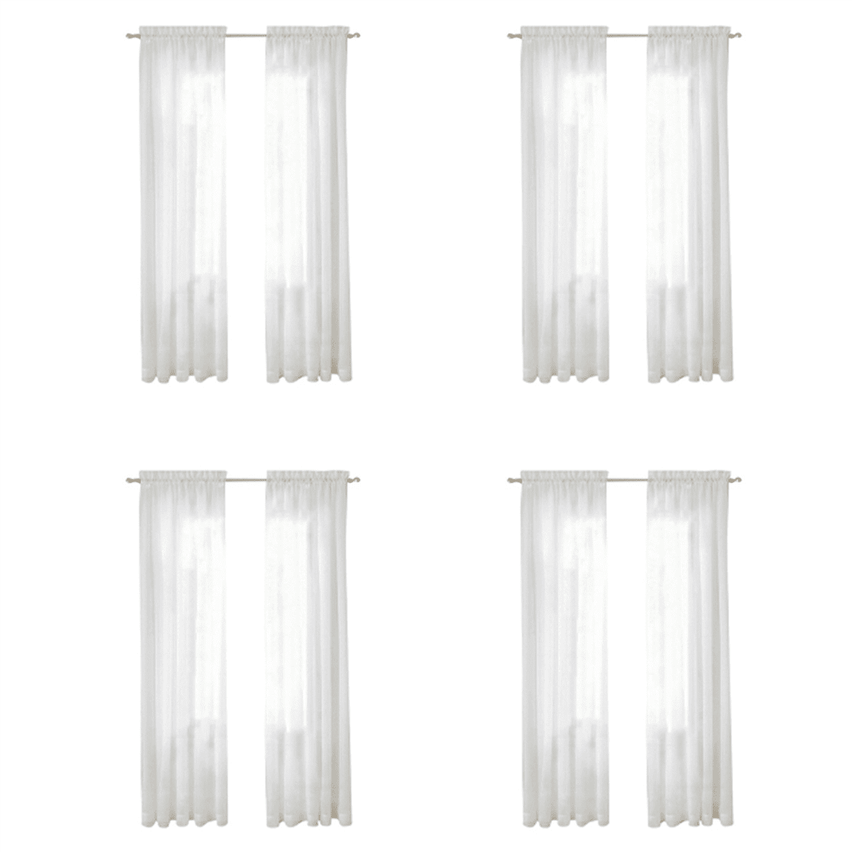 Click here for Unbranded Window White Sheer Curtains 108 Inches L... prices