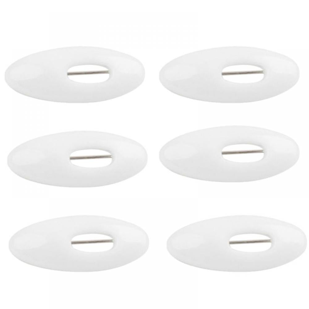 6Pcs White Fashion Plastic Cover Scarves Safety Pin,Scarf Pins,Hijab ...