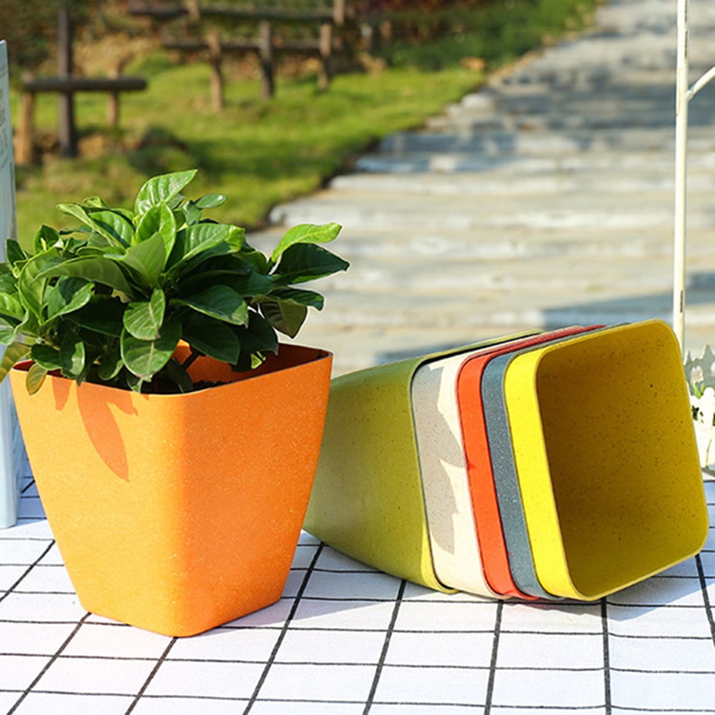 Travelwant Flower Pot Garden Planters with Drinage and Saucer Indoor ...