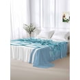King Flat Sheet Blue Eucalyptus Leaves Flat Sheets Only Soft Breathable ...