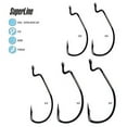 Gamakatsu Super Line EWG NS Black Hook, Size 4/0, 25 Pack, Heavy Duty ...