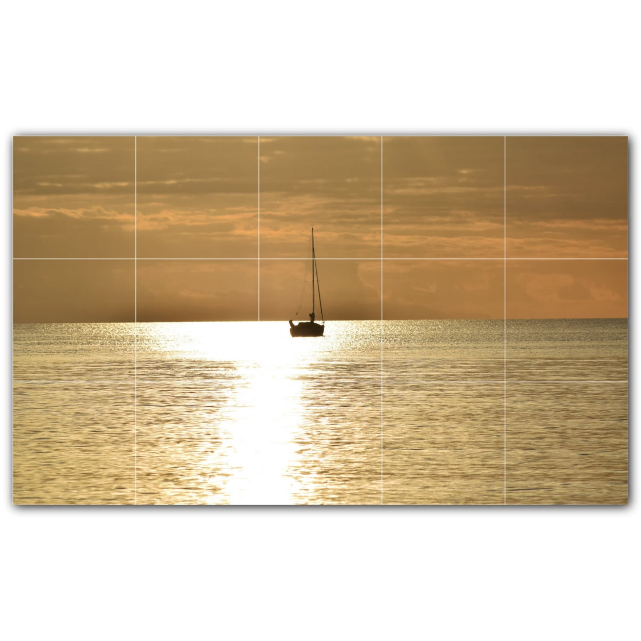 Picture-Tiles.com: Boat Ceramic Tile Wall Mural WAL500223-53XL. 60"W x ...