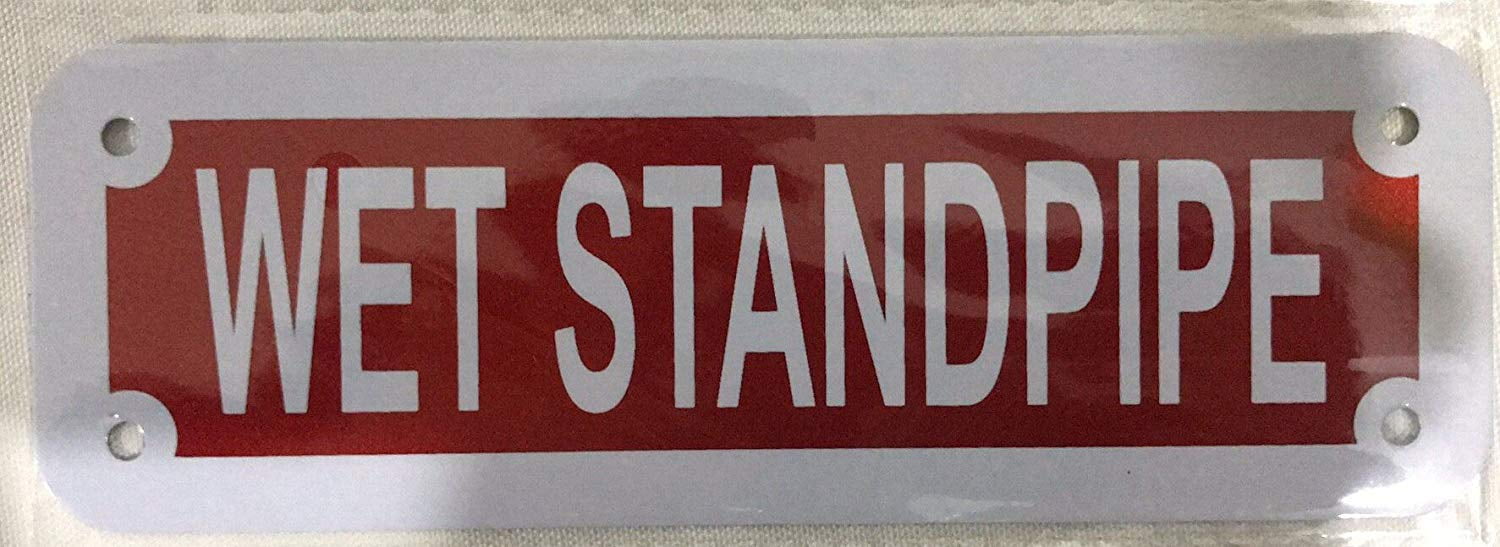 WET STANDPIPE SIGN (RED REFLECTIVE , ALUMINIUM 2X6 ) - Walmart.com