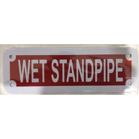 WET STANDPIPE SIGN (RED REFLECTIVE , ALUMINIUM 2X6 ) - Walmart.com ...