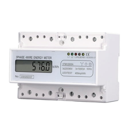 Kwh Wattmeter Power Consumption Energy Meter,Energy Meter 3 Phase Phase ...