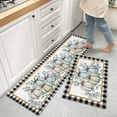 Fall Pumpkins 2 Pieces Non-Slip Kitchen Mat Set Teal Blue Grey ...