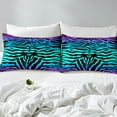 Erosebridal Animal Print Twin Sheet Set Teal Blue Zebra Print Sheets ...