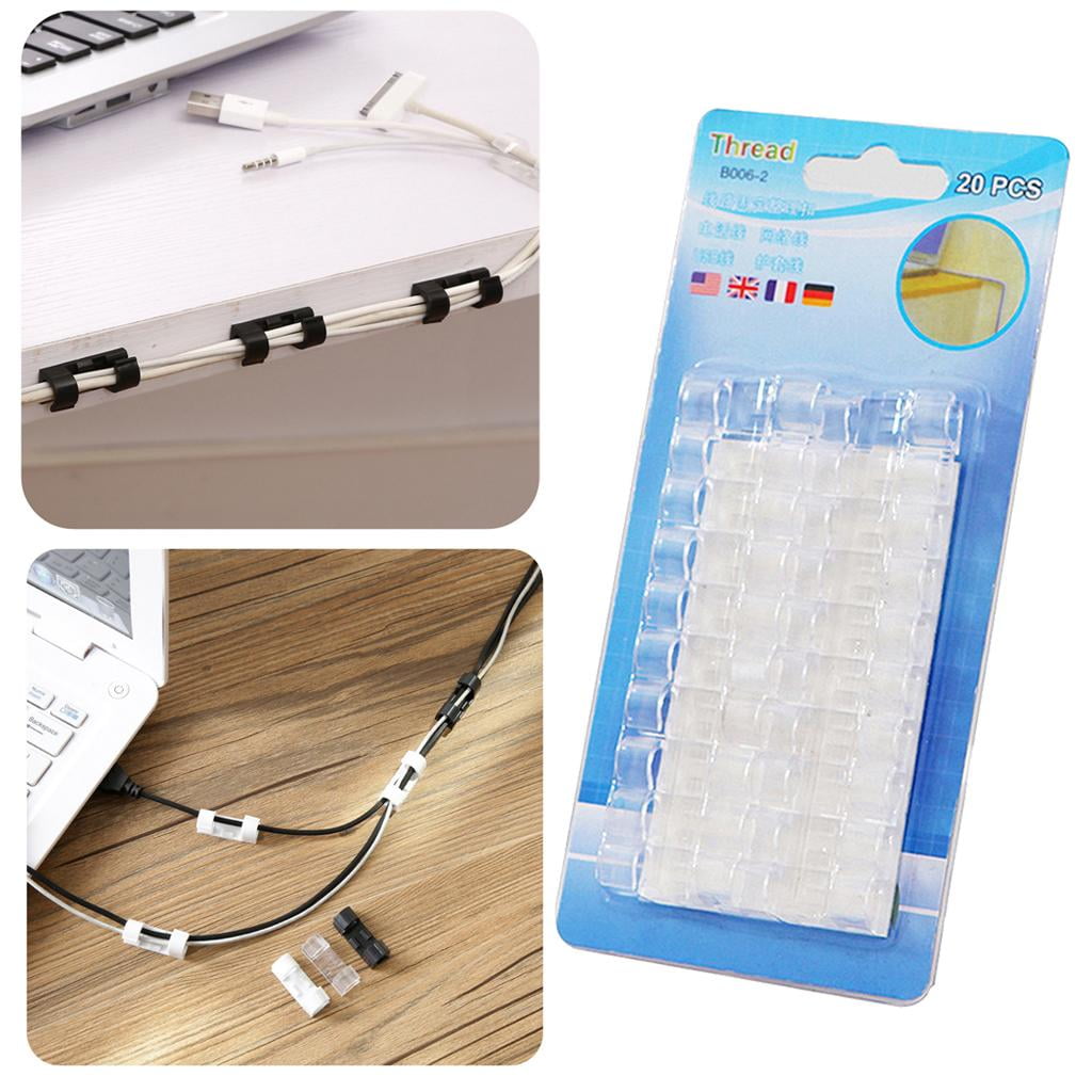 Strong Self- Cable Management Clips Clamp Organizer Drop Wire Holder ...