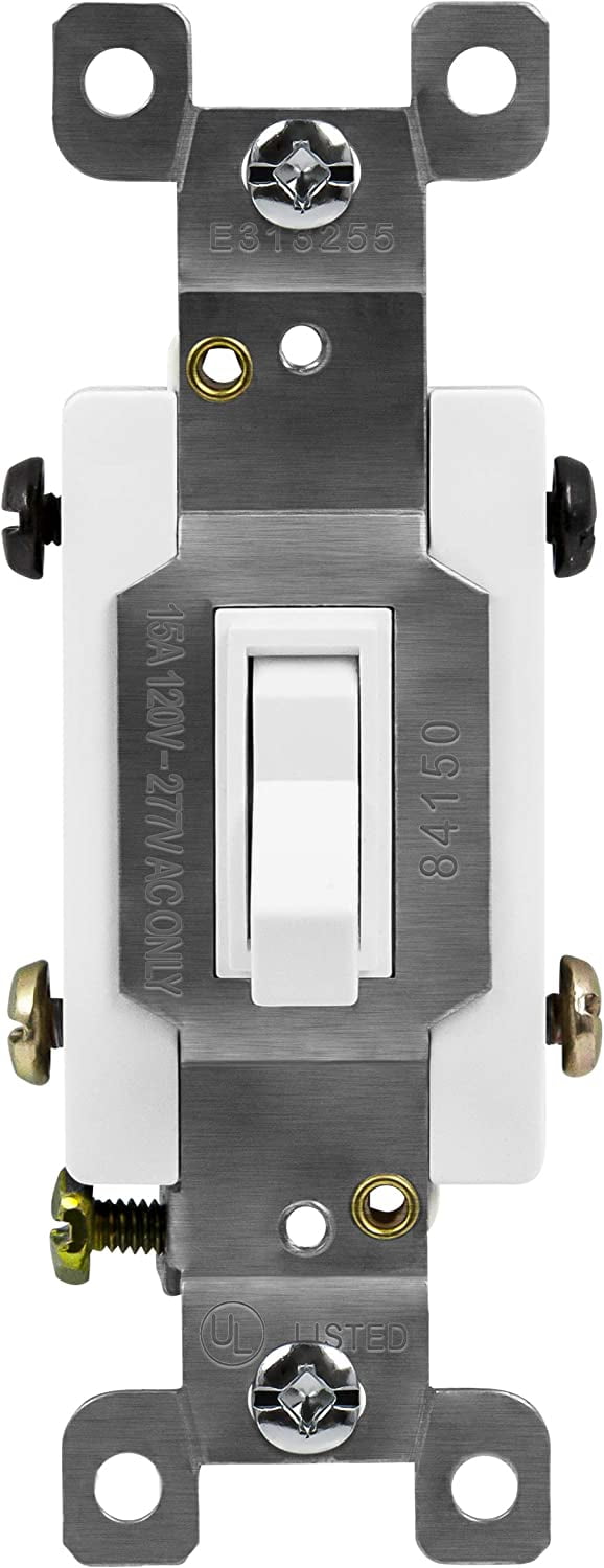 ENERLITES 4-Way Toggle Light Switch, Four Way, Side Wiring, Copper Wire ...