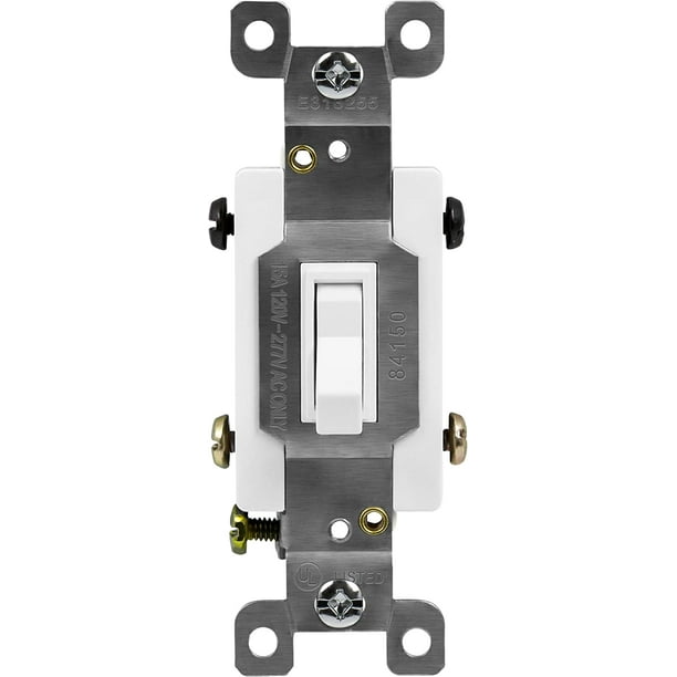 ENERLITES 4-Way Toggle Light Switch, Four Way, Side Wiring, Copper Wire ...