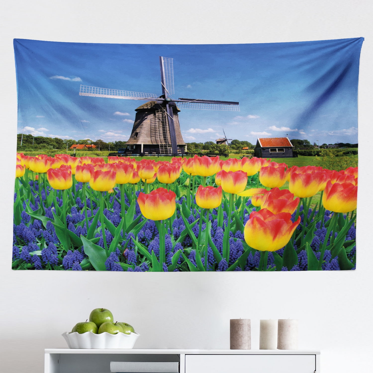 Landscape Tapestry, Hills in The Rays of Evening Sun Agricultural ...