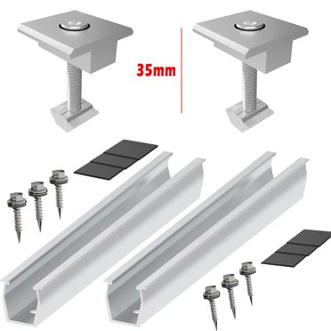 WindyNation Adjustable Solar Panel Mount Mounting Rack Bracket with ...