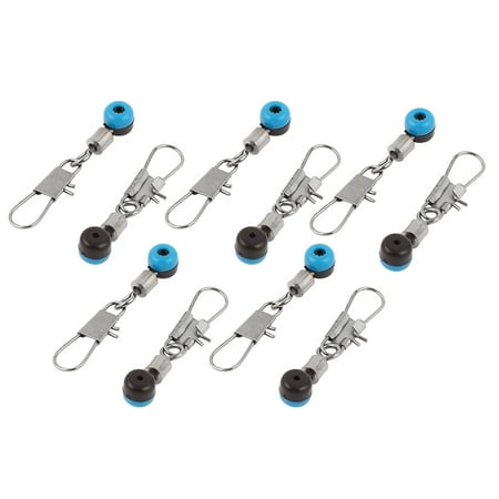 10 Pcs Blue Bead Line to Hook Fishing Line Swivel Connectors 22mm Long ...