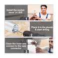 2 Inch PVC Plumbing Fitting Saver Bit Socket Saver,1/2Inch Speed Power Drill,Bit Fitting Saver ...