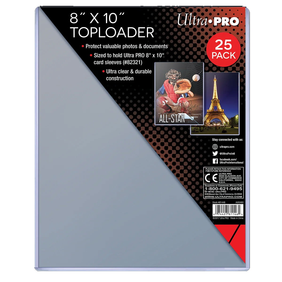 Click here for Ultra Pro 8 X 10 Toploaders (25ct) prices