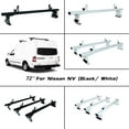 AA-Racks Model AX302-NV Aluminum 2 Bar (72") Van Roof Rack System With ...
