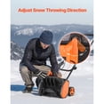 17-Inch 12A Electric Snow Shovel - 60° Adjustable Chute, 20 ft Throwing ...