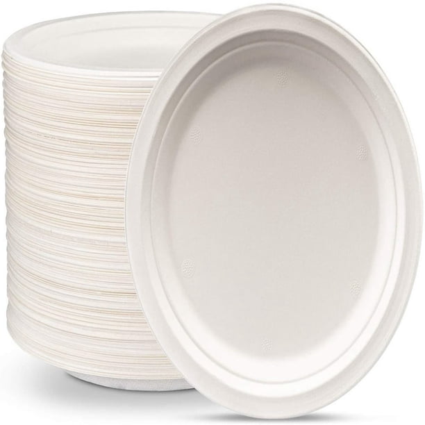 Grill Paper Plates White (Pack Of 50) Deep 23 Cm In Diameter for ...