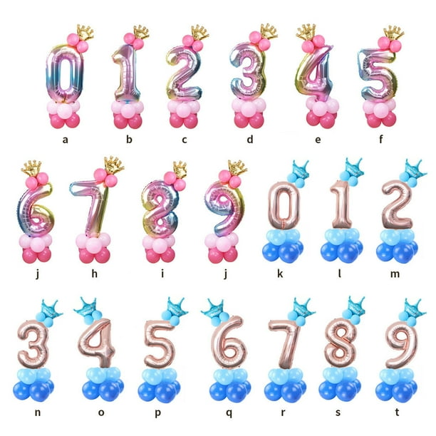 serony Party Balloon 32-inch Aluminum Foil Number number balloon Shape ...