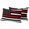 American Flag Outdoor Throw Pillow Covers Set of 2, Retro USA Flag Red ...