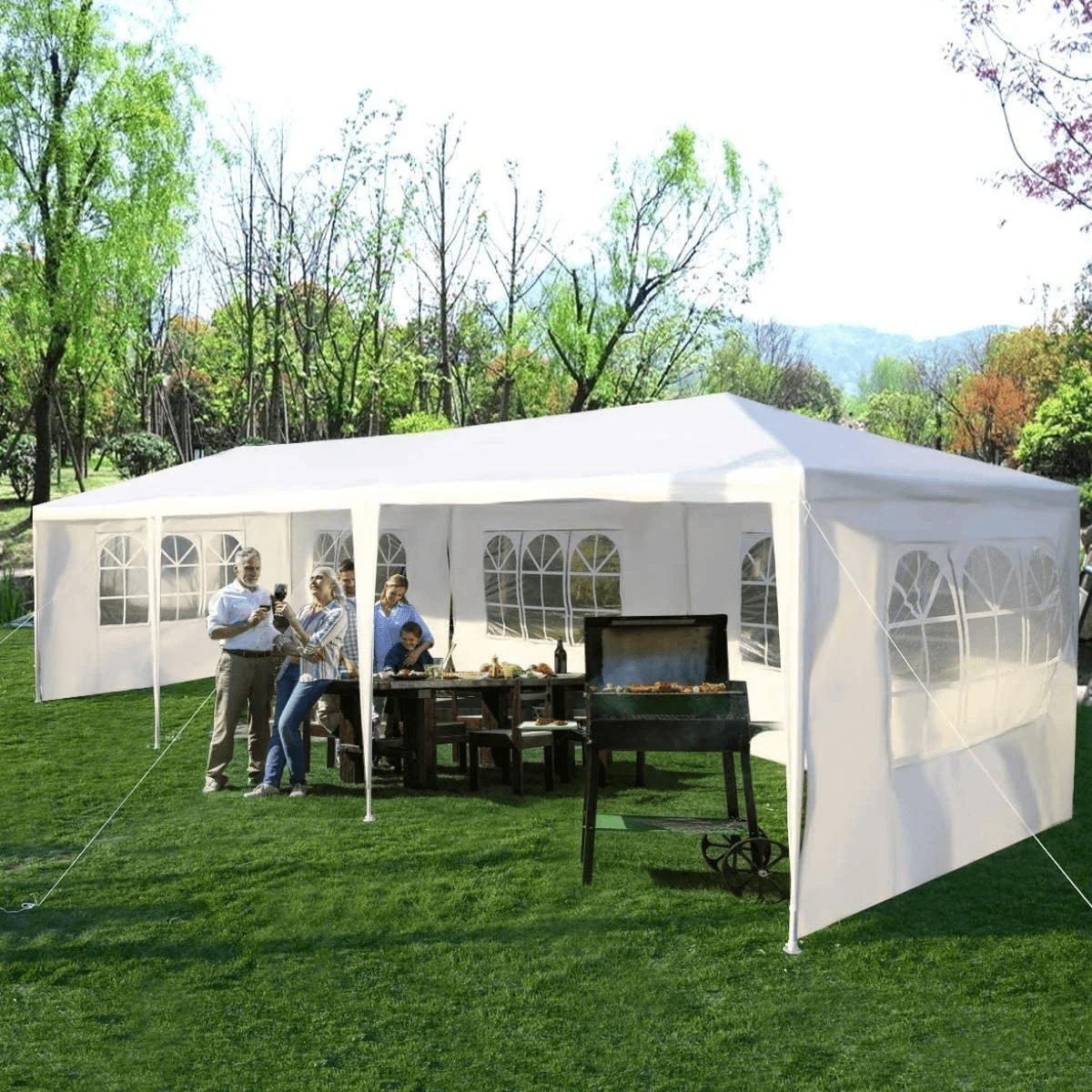 Dayplus 10'x 30' White Outdoor Wedding Party Tent Patio Gazebo Canopy ...