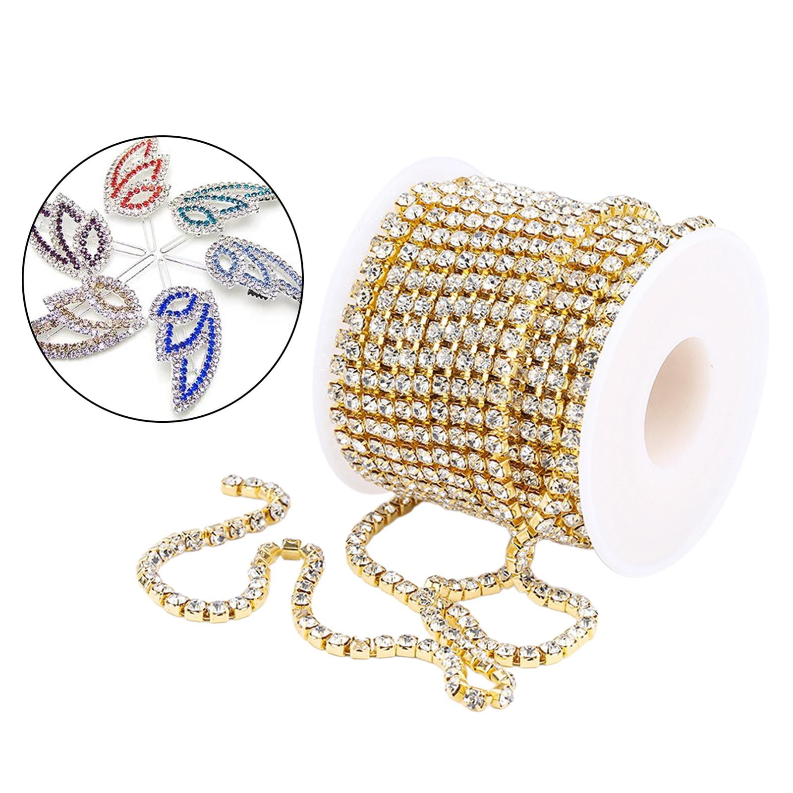 1 Yards Chain, Crystal s Close Chain, Sew on Crystal Rhinst Chain , Crystal Claw Cup Chain Roll ...