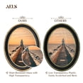 AELS 5x7 Inch Vintage Picture Frame, Black Oval Gold Trim Photo Frame ...