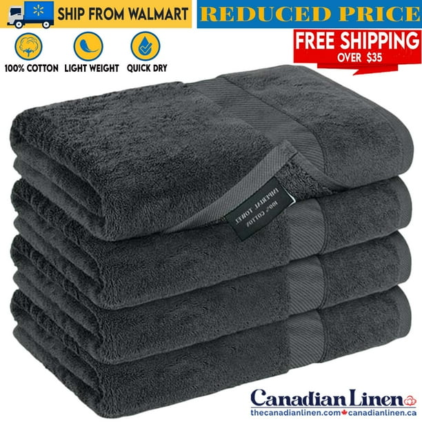Canadian Linen Imperial Basic 4 Pack Bath Towels Set for Bathroom 27 ...