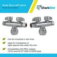 Sharkbite SBDS123838 0.5 in. x 0.375 x 0.375 Cmp Dual Stop Valve ...