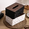 ANXPTIME Elegant Wood Top Plastic Base Tissue Paper Storage Box With ...
