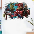 Gusuhome Avengers 3D Wall Decals Sticker for Boys Room, Superhero Party ...