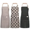 NLUS 2 Pack Striped Chef Polyester Kitchen Aprons for Women Men with 2 ...