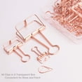 Rose Gold Wire Binder Clips and Cute Paper Clips Set Assorted Sizes, 2 ...