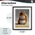 Fancy Crowned Squirrel Black Framed Print Under Glass, design by Lucia ...