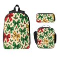 3pcs Casual Daypack 17 Inch Backpack Set Bookbag+Pencil Case+Lunch Bag ...