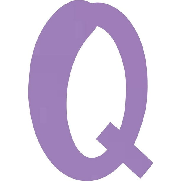 Acrylic Letter Q Icebold, 4'' Tall Lavender Custom Wedding Plastic ...