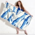1Pcs, ocean wind small fish pattern soft towel is suitable for beach ...