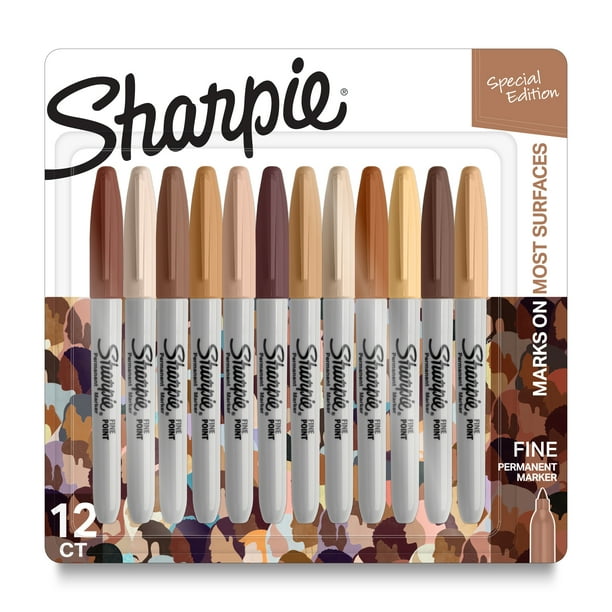 Sharpie Marker Set, 12-Color Fine Portrait Colors Set - Walmart.com
