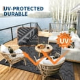 Black/Gray 9x18 Outdoor Waterproof Reversible Rug, Plastic Straw RV Mat ...