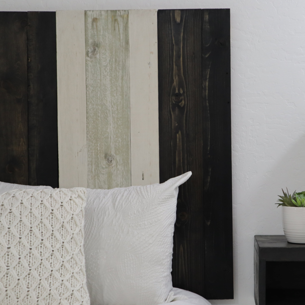Barn Walls Noir Mix Signature Design, Multicolored Solid Wood Headboard ...