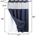 Heavyweight No Hooks Required Dotted Waffle Weave Shower Curtain with ...