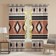 Abstract Stripes Sheer Curtains 90 Inch Long 2 Panels, Black Orange ...